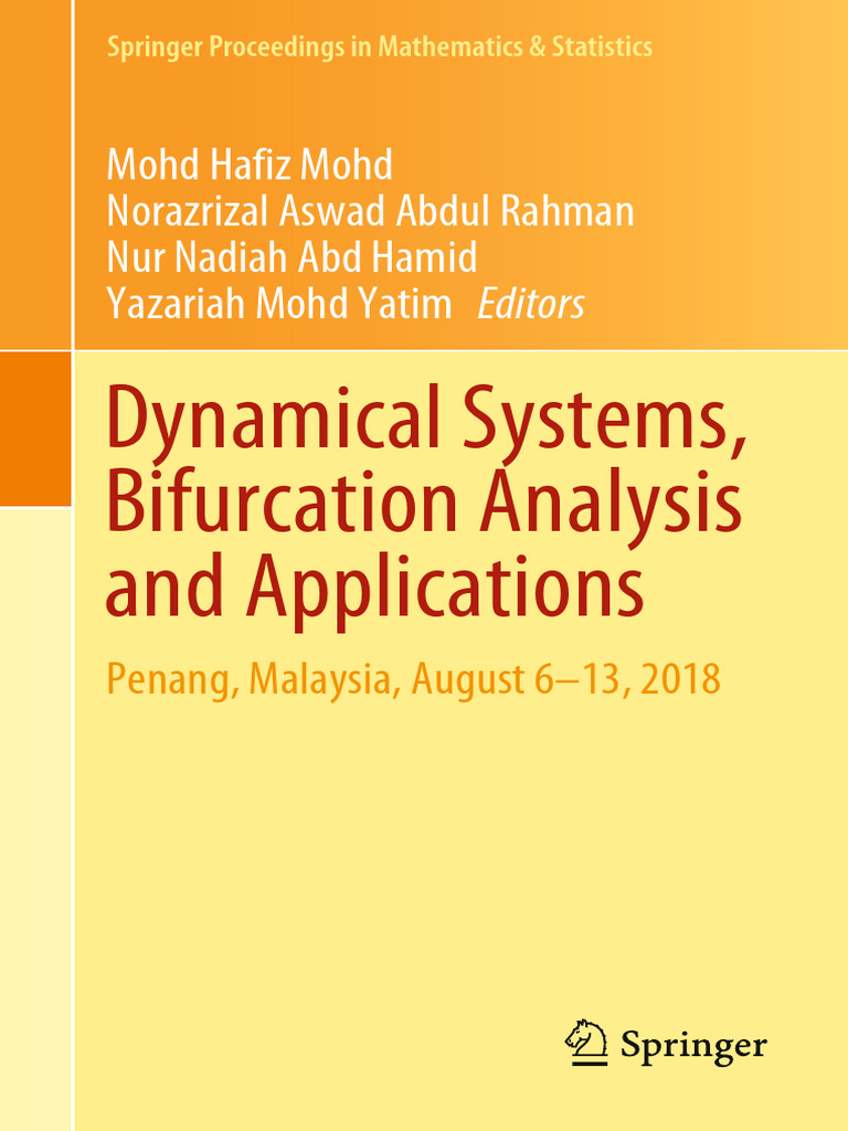 Dynamical Systems Bifurcation Analysis And Applications Pdf