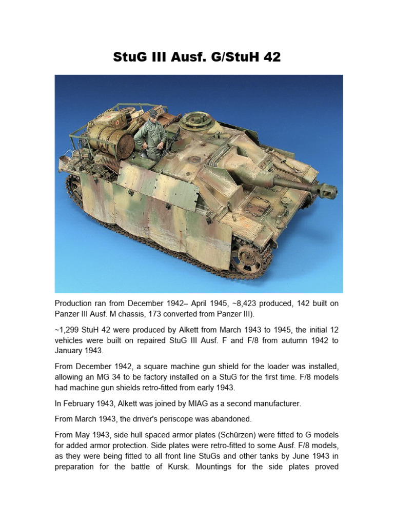 StuG III Ausf | PDF | Tracked Military Vehicles | Military Science