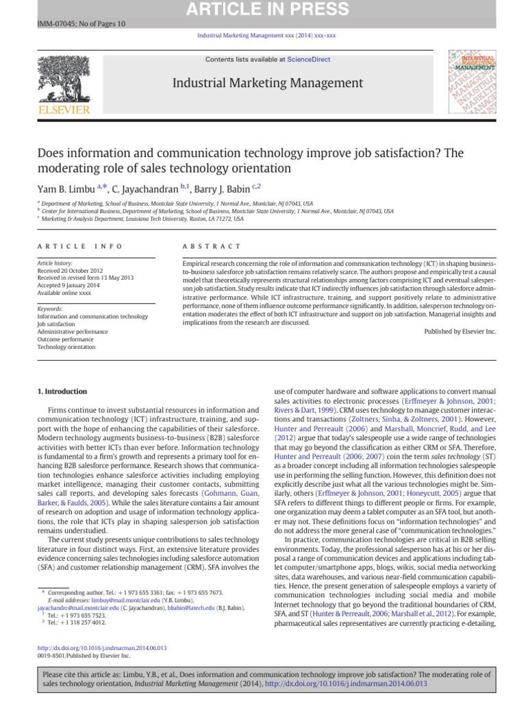 Does information and communication technology improve job satisfaction ...