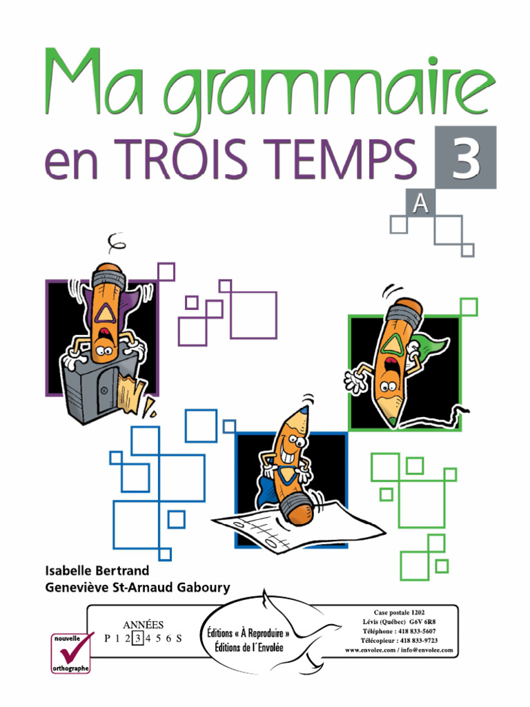 Ma Grammaire en 3 Temps. | PDF