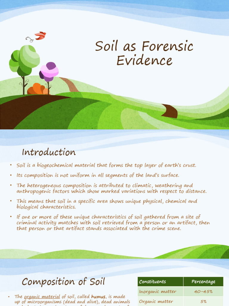 Soil As Forensic Evidence | PDF | Soil | Clay
