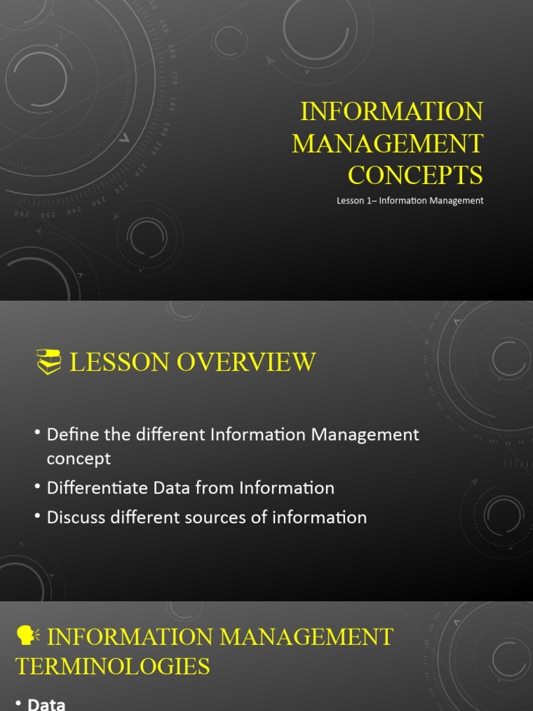Introduction To Information Management | PDF | Information | Data
