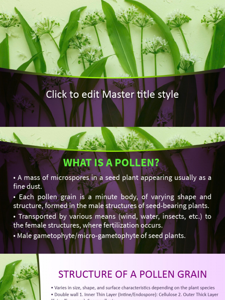 Green Template 16x9 | PDF | Pollen | Fertilisation