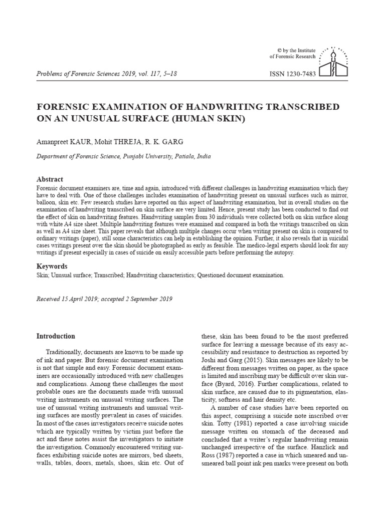 Human Skin | PDF | Forensic Science