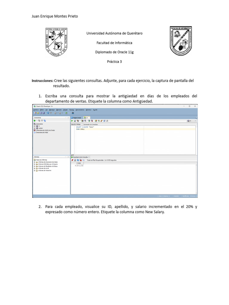Consultas SQL para Empleados en Oracle 11g | PDF | Crecimiento personal y profesional