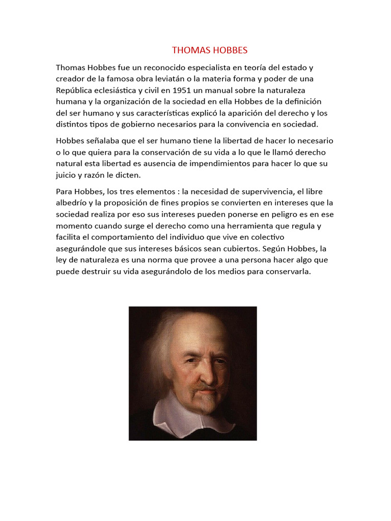 Thomas Hobbes | PDF | John Locke | Thomas Hobbes