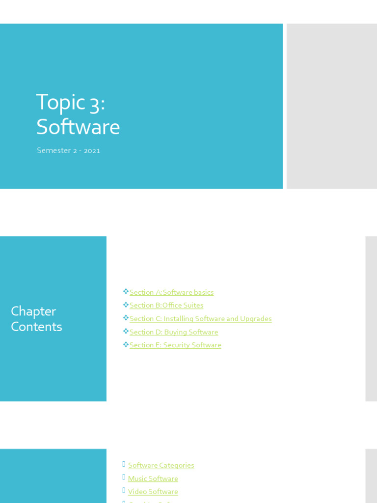 Topic 3 Computer Software | PDF Topic 3 Computer Software | PDF