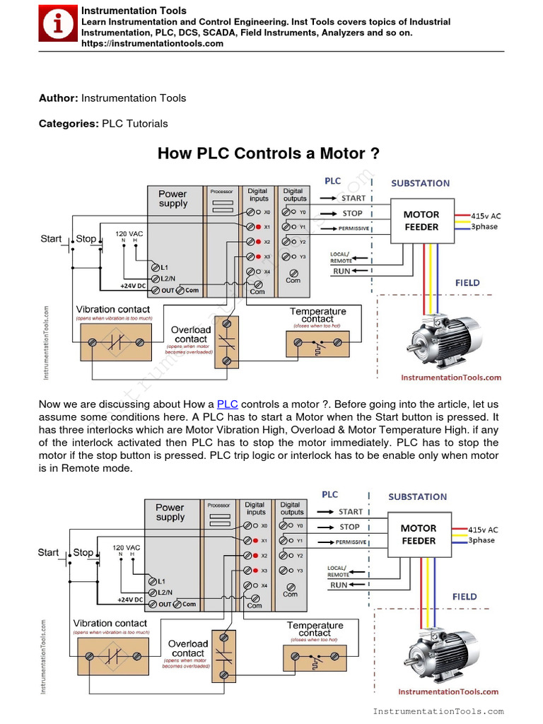 PLC Motor Logic | PDF | Programmable Logic Controller | Instrumentation