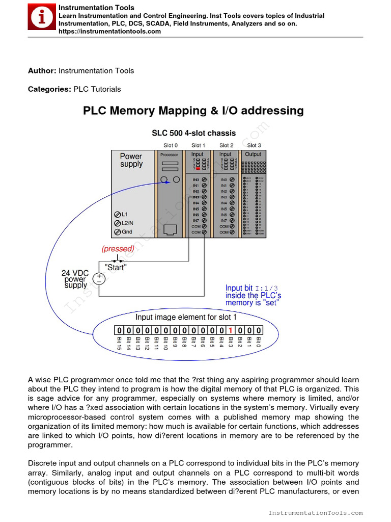 PLC Mapping and Addressing | PDF | Programmable Logic Controller | Bit