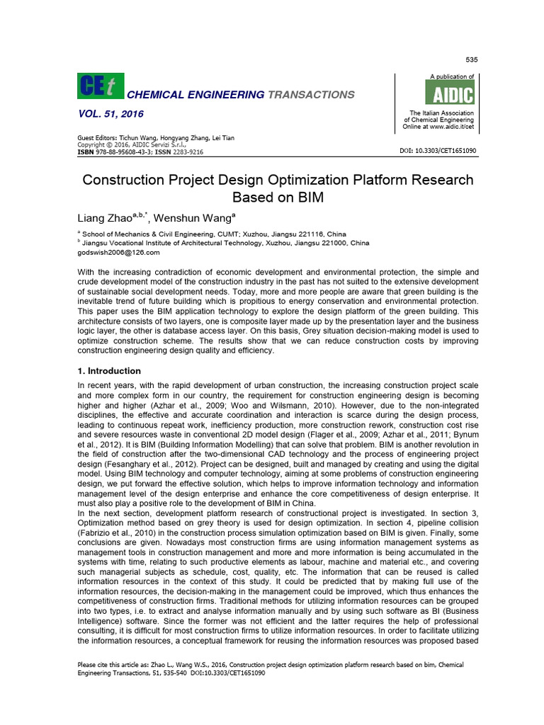Construction Project Design Optimization Platform Research Based On BIM ...