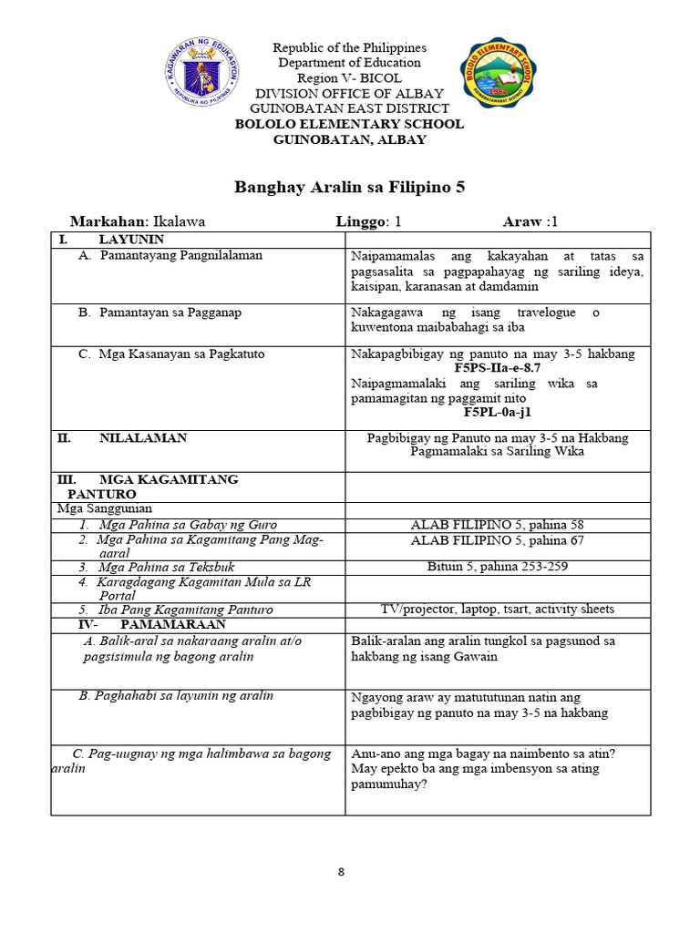 Filipino COT | PDF