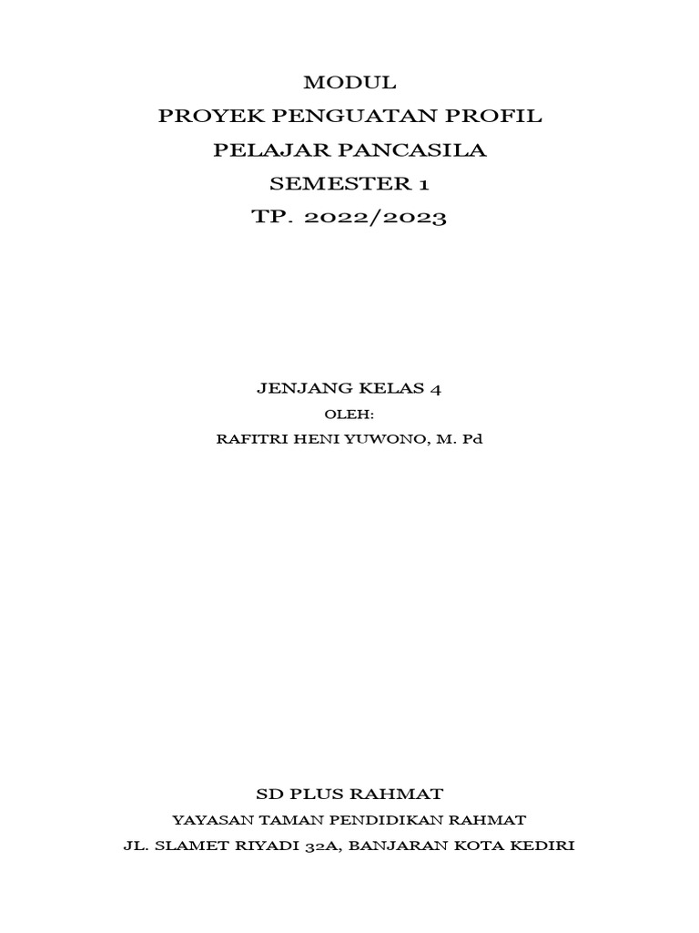 Proyek Penguatan Profil | PDF