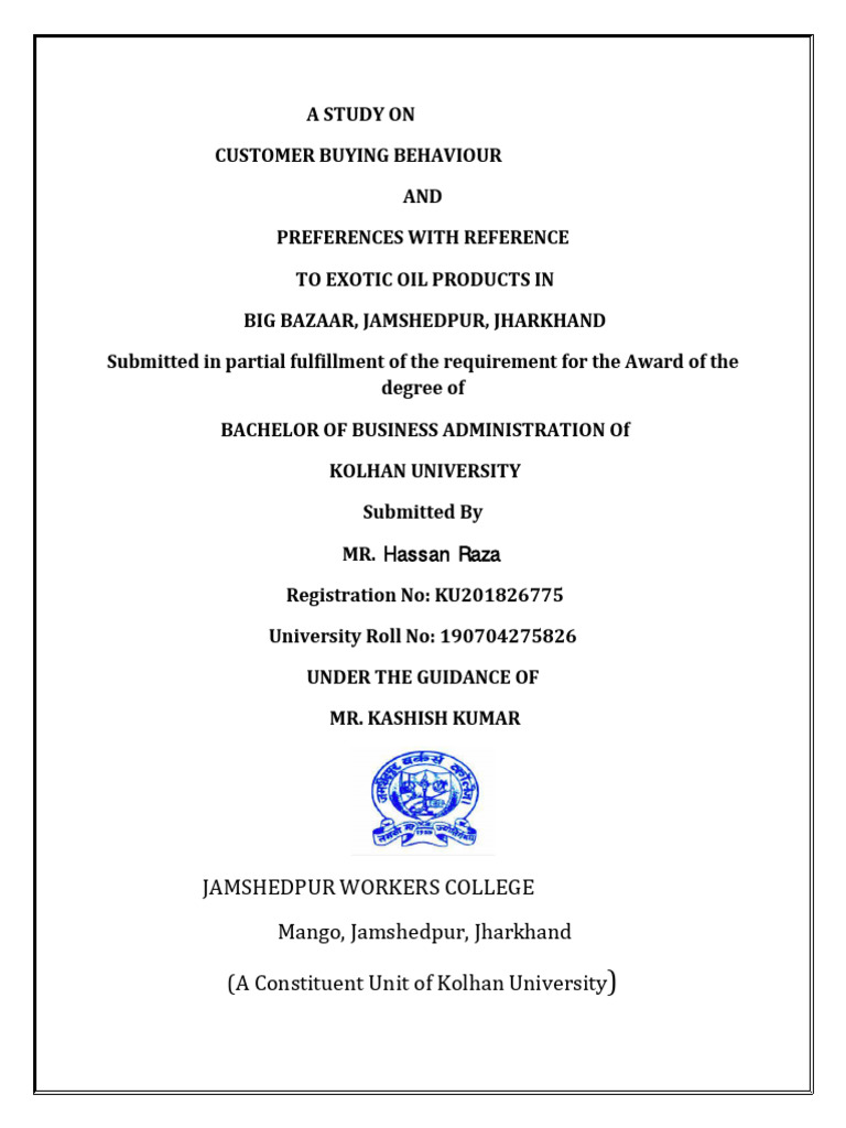 Internship Front | PDF | Retail | Behavior