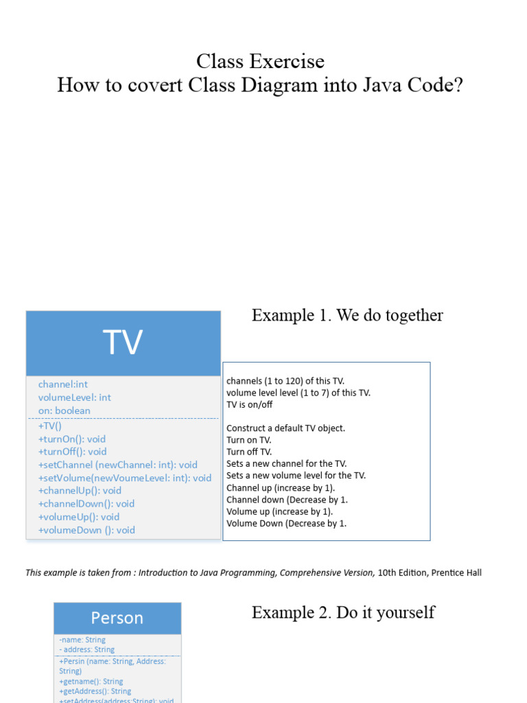 Convert Class Diagram Into Java Code | PDF Convert Class Diagram Into Java Code | PDF