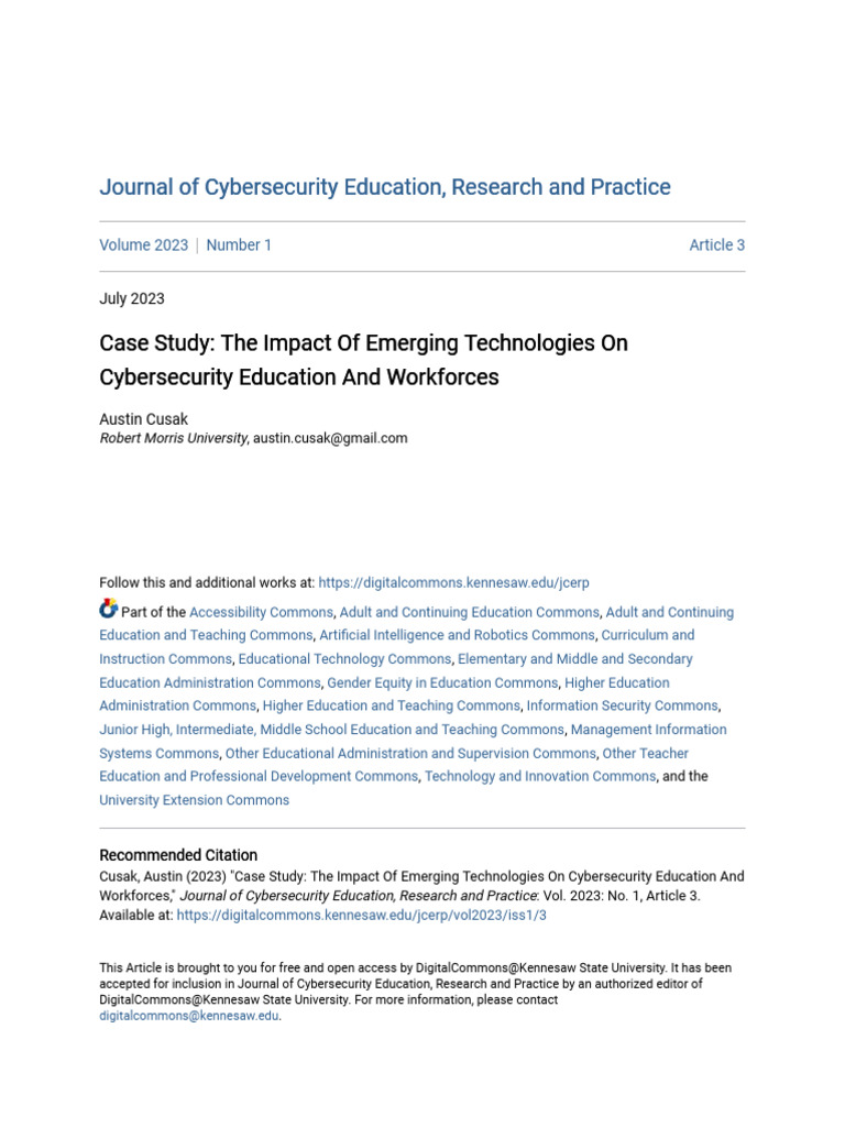 Case Study On Cybersecurity Sample | PDF | Security | Computer Security