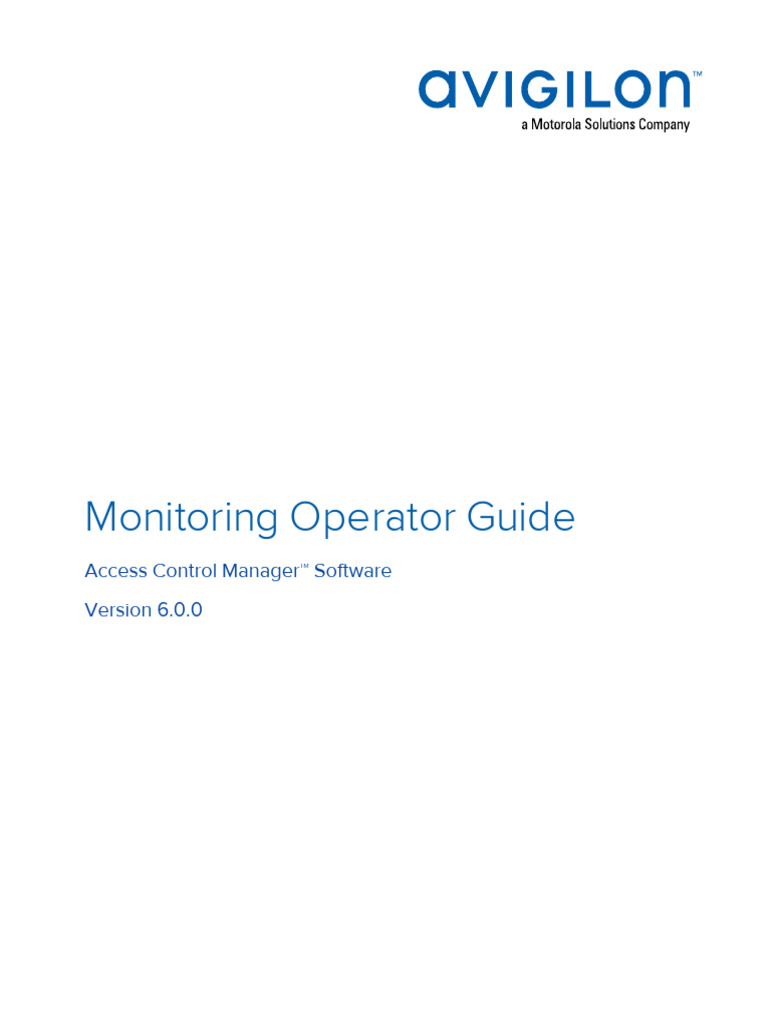Avigilon Acm 6 0 Monitoring Operator Guide en Rev2 | PDF | Icon ...