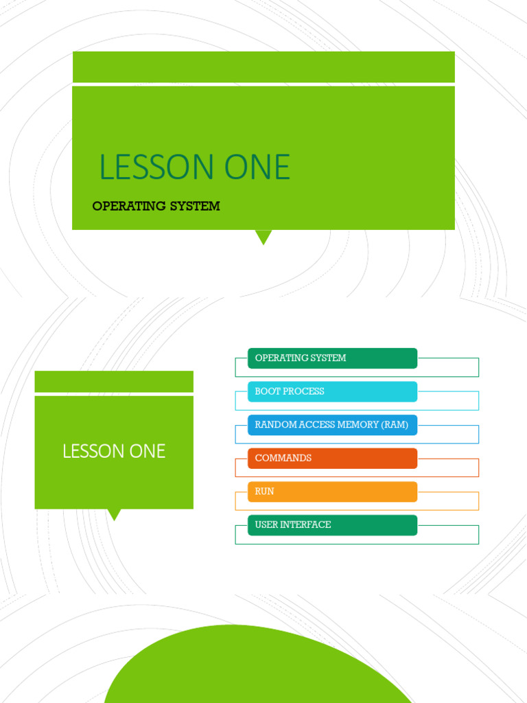 Lesson One: Operating System | PDF