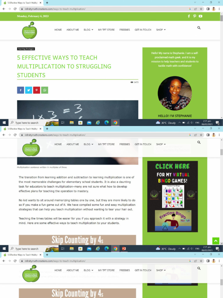 INSET TOPIC MATHEMATICS MULTIPLICATION | PDF INSET TOPIC MATHEMATICS MULTIPLICATION | PDF