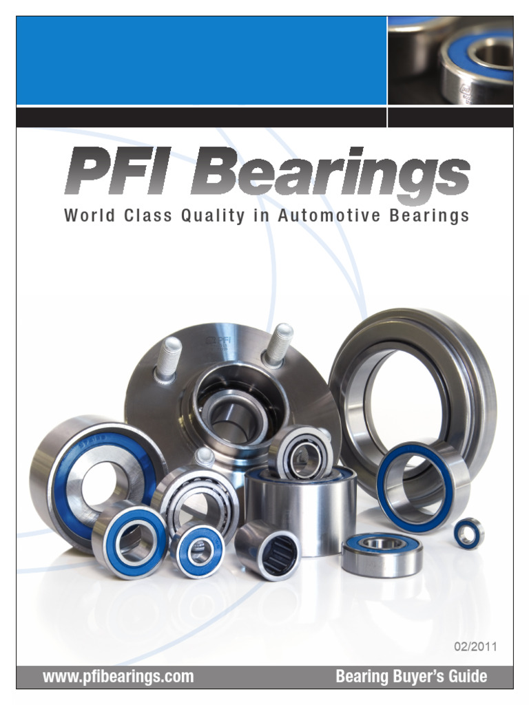 Pfi Catalogo 2011 02 | PDF | Bearing (Mechanical) | Engineering Tolerance
