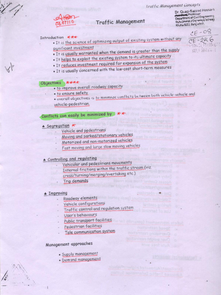 Lecture-2 Traffic Management Concepts | PDF