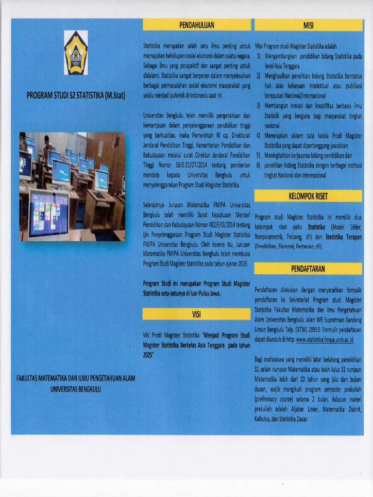Brosur S2 Statistika - Compressed | PDF