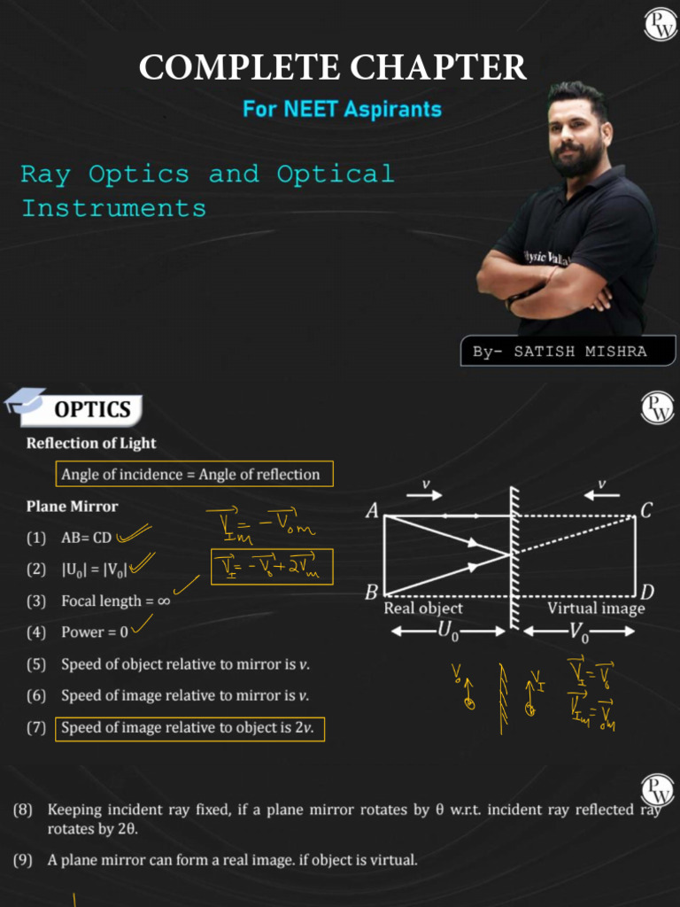 Ray Optics and Optical Instruments - Class Notes - Neet Mindmap | PDF Ray Optics and Optical Instruments - Class Notes - Neet Mindmap | PDF