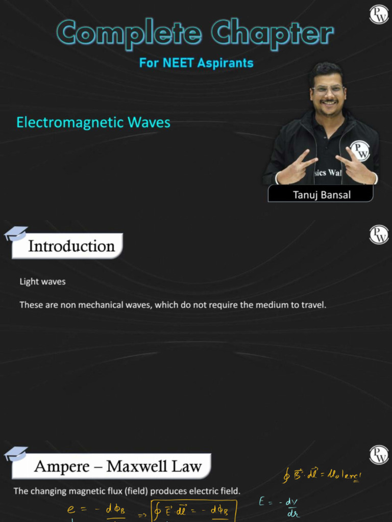 Electromagnetics Wave _ Class Notes __ Neet Mindmap | PDF