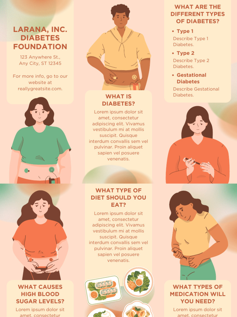 Green Orange Yellow Creative Diabetes Trifold Brochure | PDF | Diabetes ...