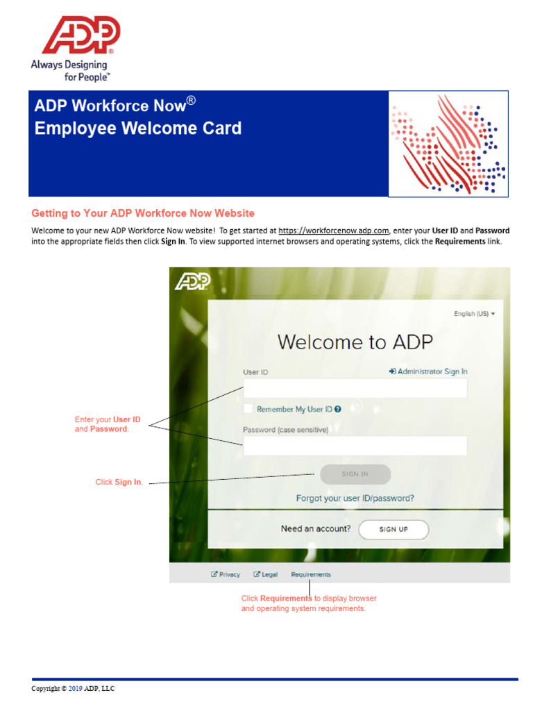 ADP - Employee Welcome Card | PDF