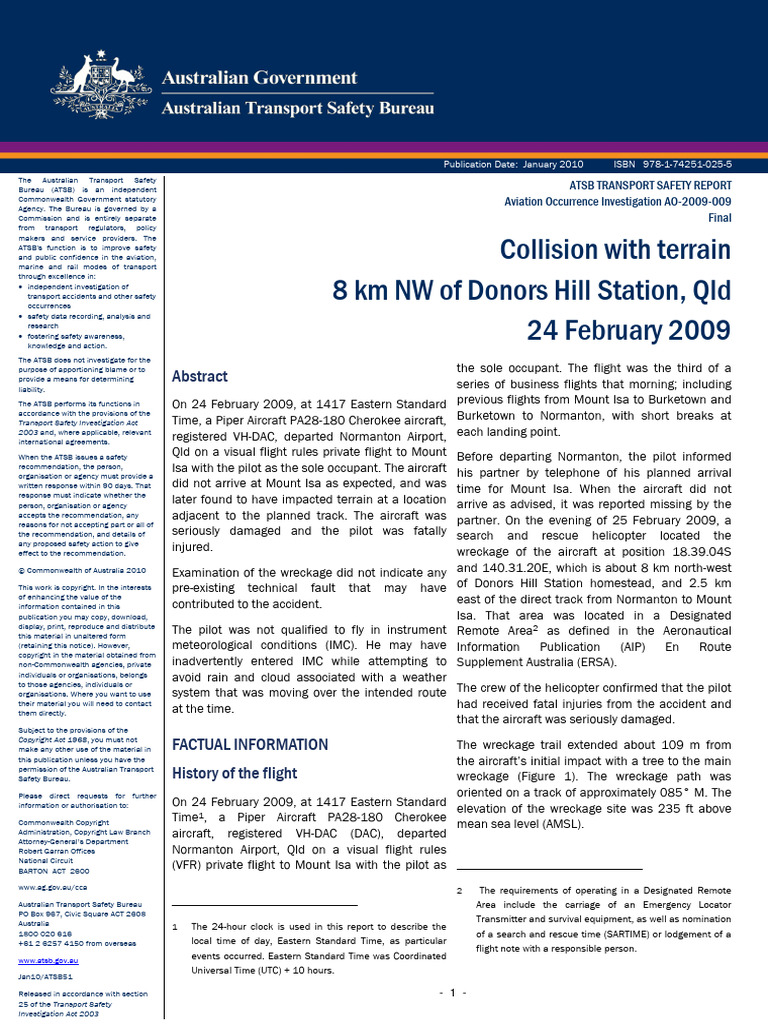 Pa28 VMC Imc Ao2009009 | PDF | Instrument Flight Rules | Visual Flight ...