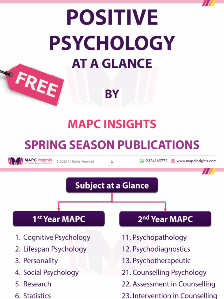 46 Positive Psychology at A Glance | PDF | Business Law | Government ...