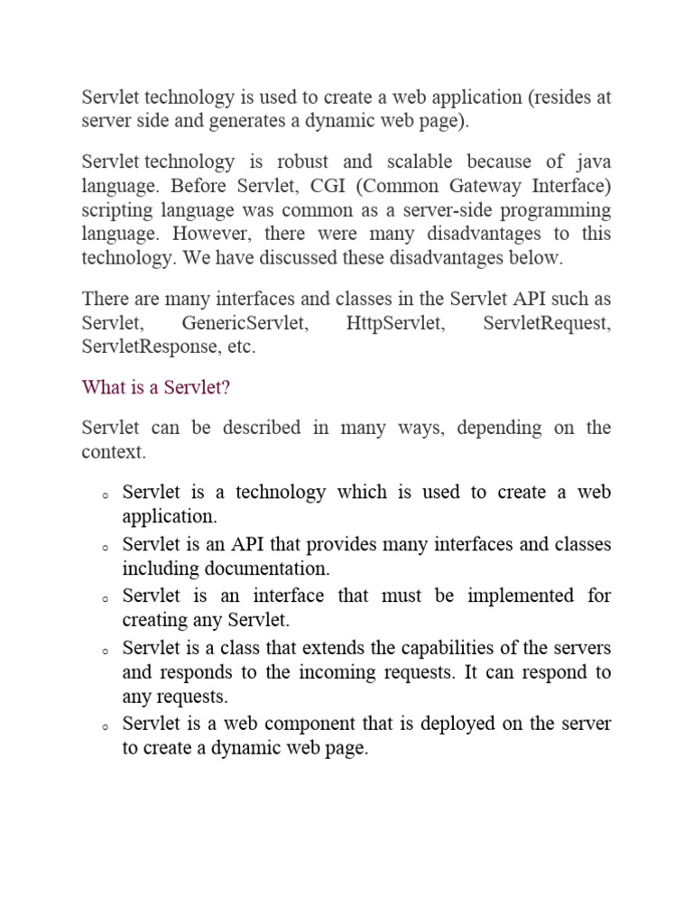 Servlet Introduction | PDF | Business | Computers