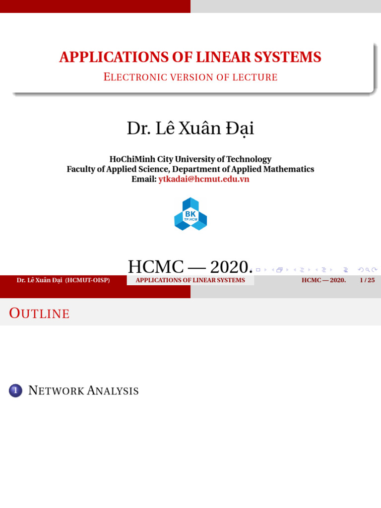 Applications of Linear Systems | PDF | Electrical Network | Carbon Dioxide