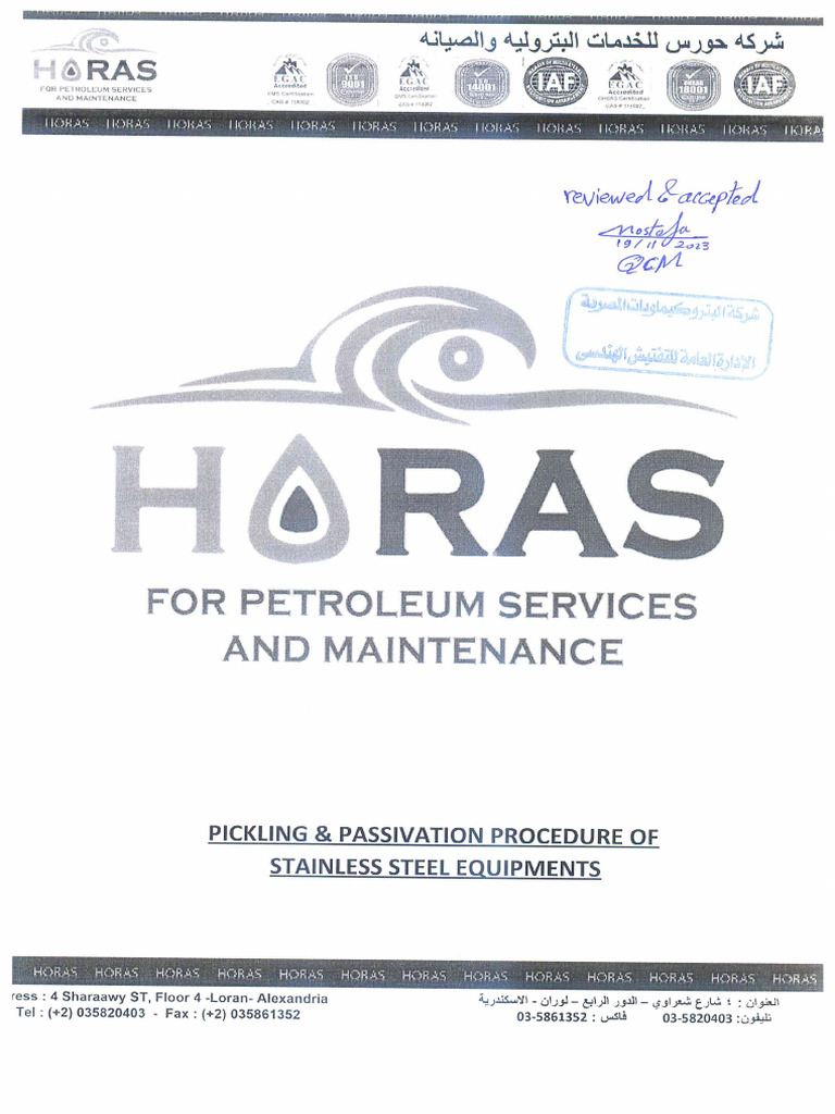 Pickling Procedure | PDF