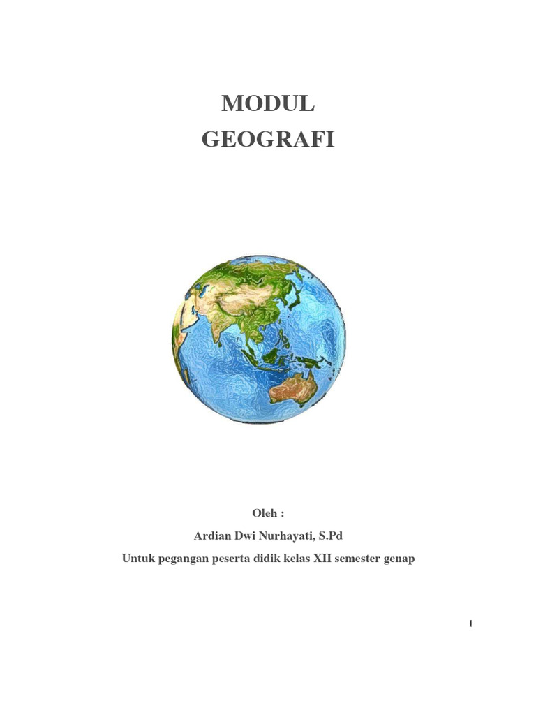 Modul Geografi Kelas Xii Semester Genap | PDF | Metode & Bahan Ajar ...