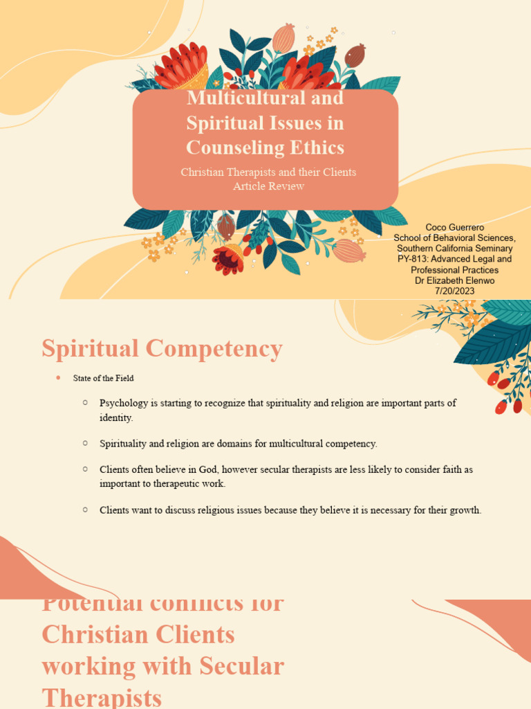 Article Review Christian Clients | PDF | Psychotherapy | Spirituality