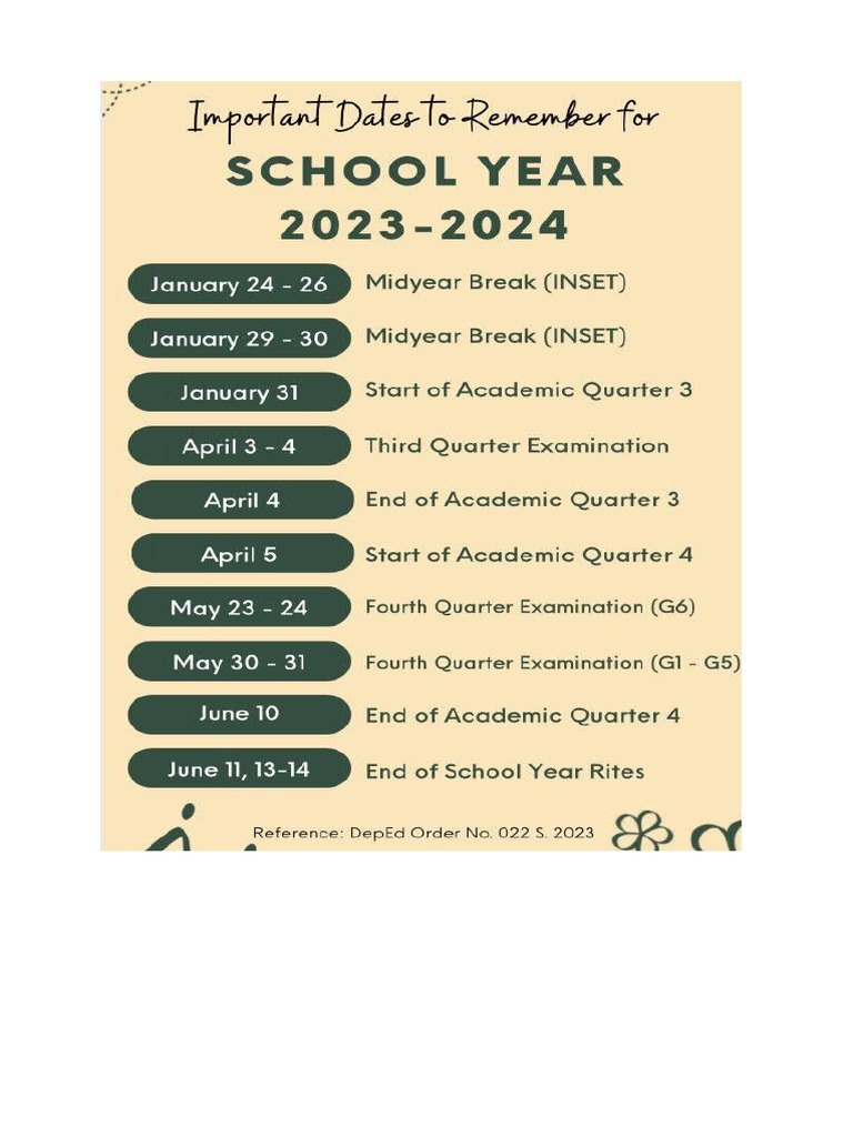 Deped School Calendar | PDF