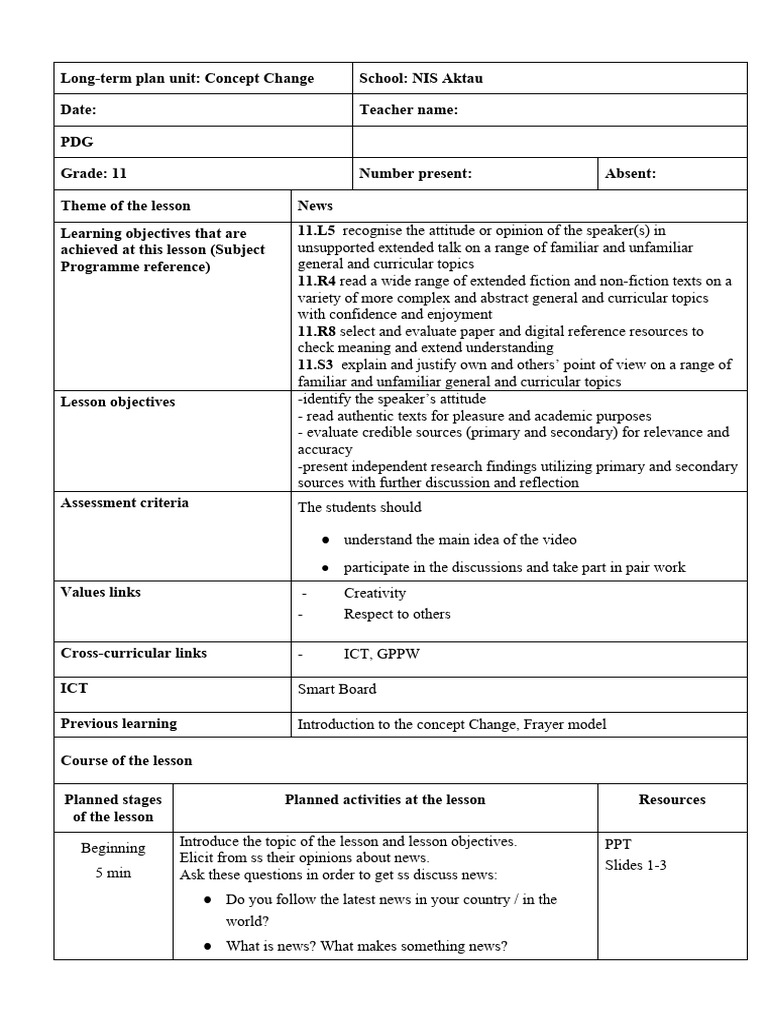 Week 5 Lesson Plan 3-4 | PDF | Learning | Educational Technology
