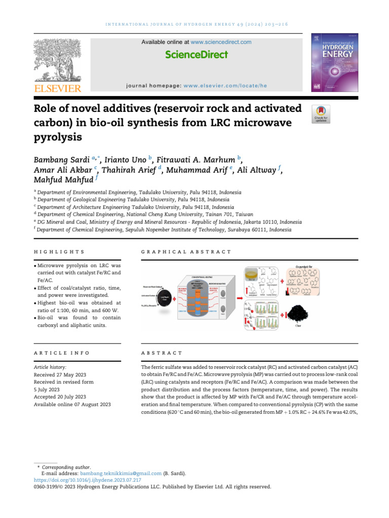 Role of Novel Additives (Reservoir Rock and Activated Carbon) in Bio ...