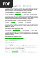 COC Nursing Exam Questions 2024 | PDF | Anxiety Disorder | Birth Control