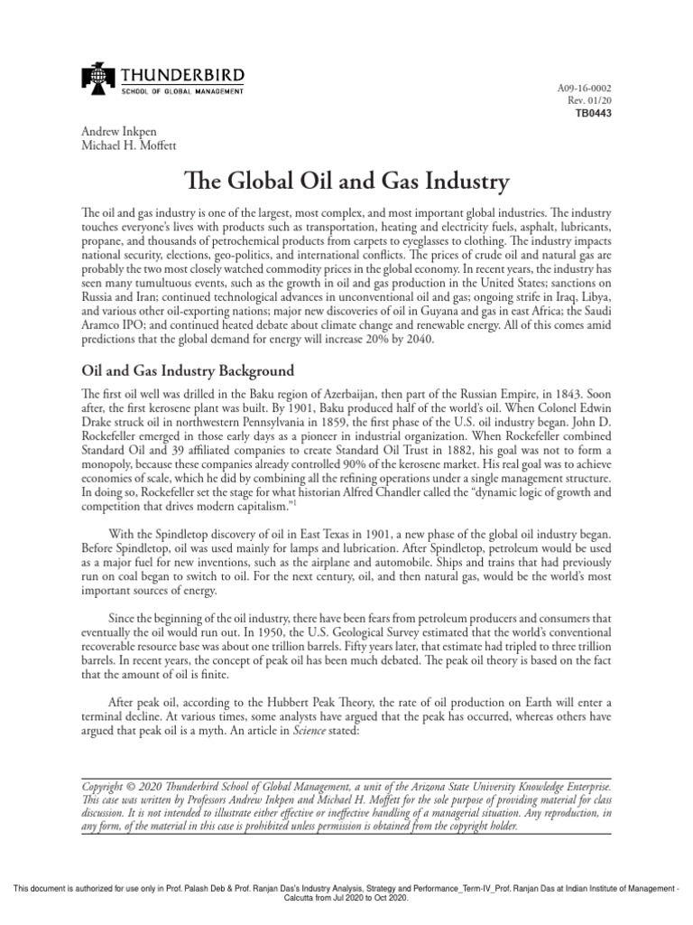 The Global Oil and Gas Industry | Download Free PDF | Petroleum | Opec