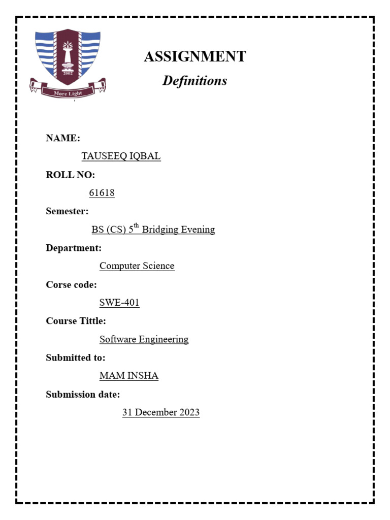 Assignment (SE) | PDF | System | Software Prototyping