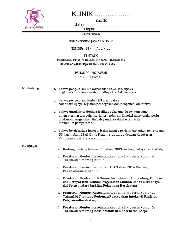 Program Penanganan B3 Dan Limbah B3 | PDF