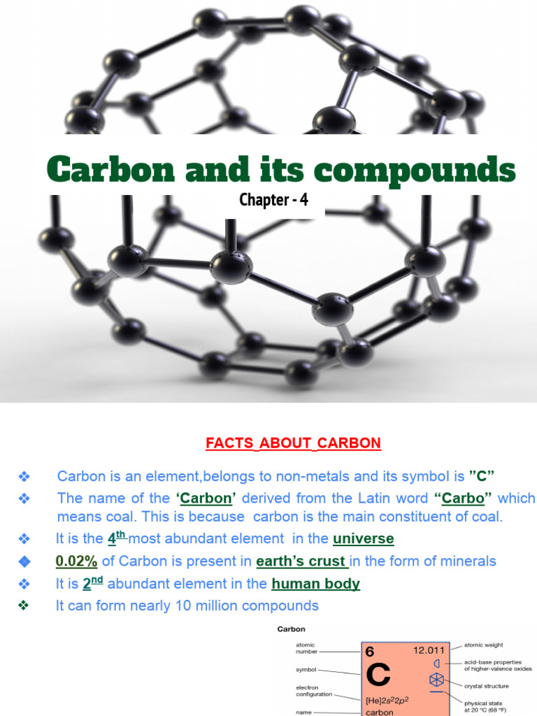 Carbon & Its Compounds | PDF