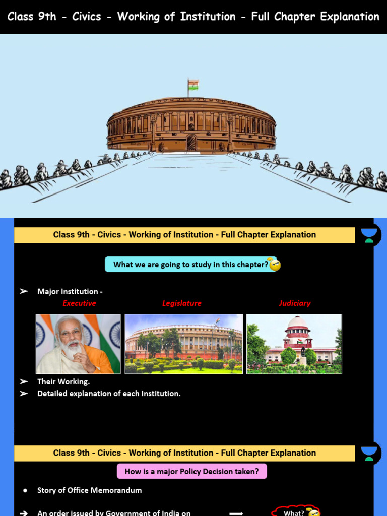 Working of Institution Full Chapter Explanation - 240113 - 130442 | PDF ...