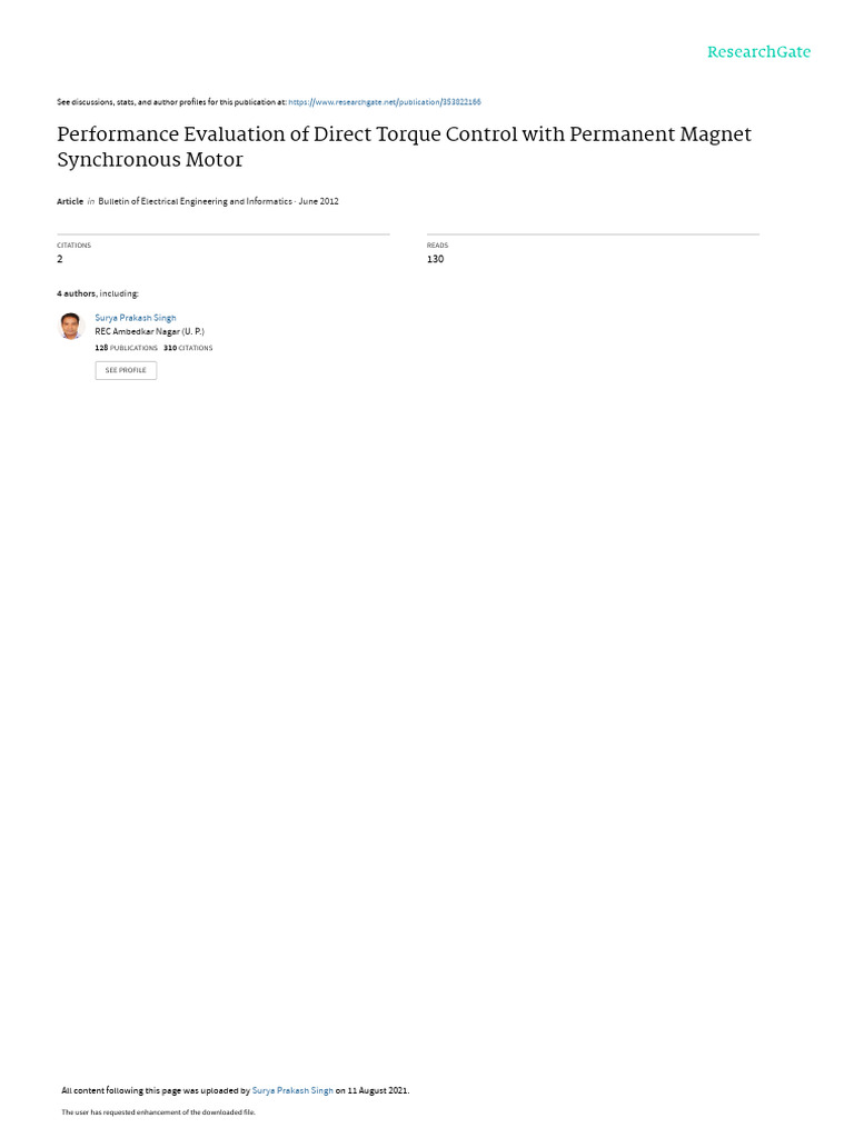 Jaswant Scopus Paper | PDF | Electric Motor | Electromagnetic Induction