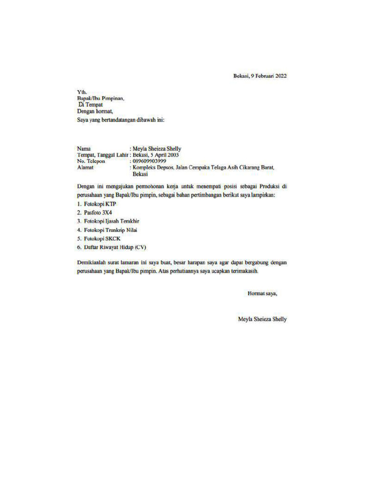 Lamaran Compressed | PDF