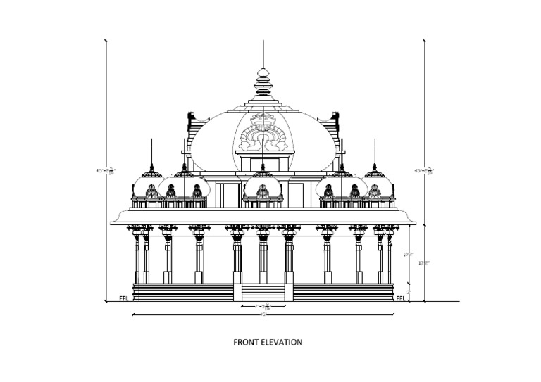 Ongole Srinivas de APSPHC - Krishna Temple ELEVATION-1 | PDF
