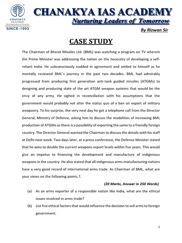 Rizwan Sir Case Study (28th Dec. 2023) | PDF