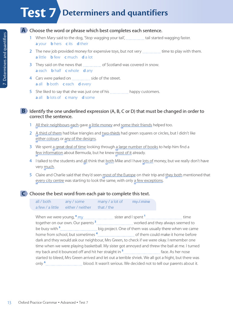 Oxford Practice Grammar Advanced Tests 15 16 | PDF | Parachuting | Surgery